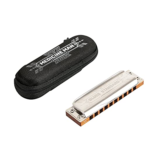 East top Harmonica Key of C,A,G, Wood Comb Blues Harmonica 10 Holes 20 ...